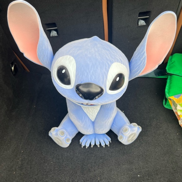 Disney | Dining | Stitch Disney Popcorn Bucket In Hand Flocked Material ...